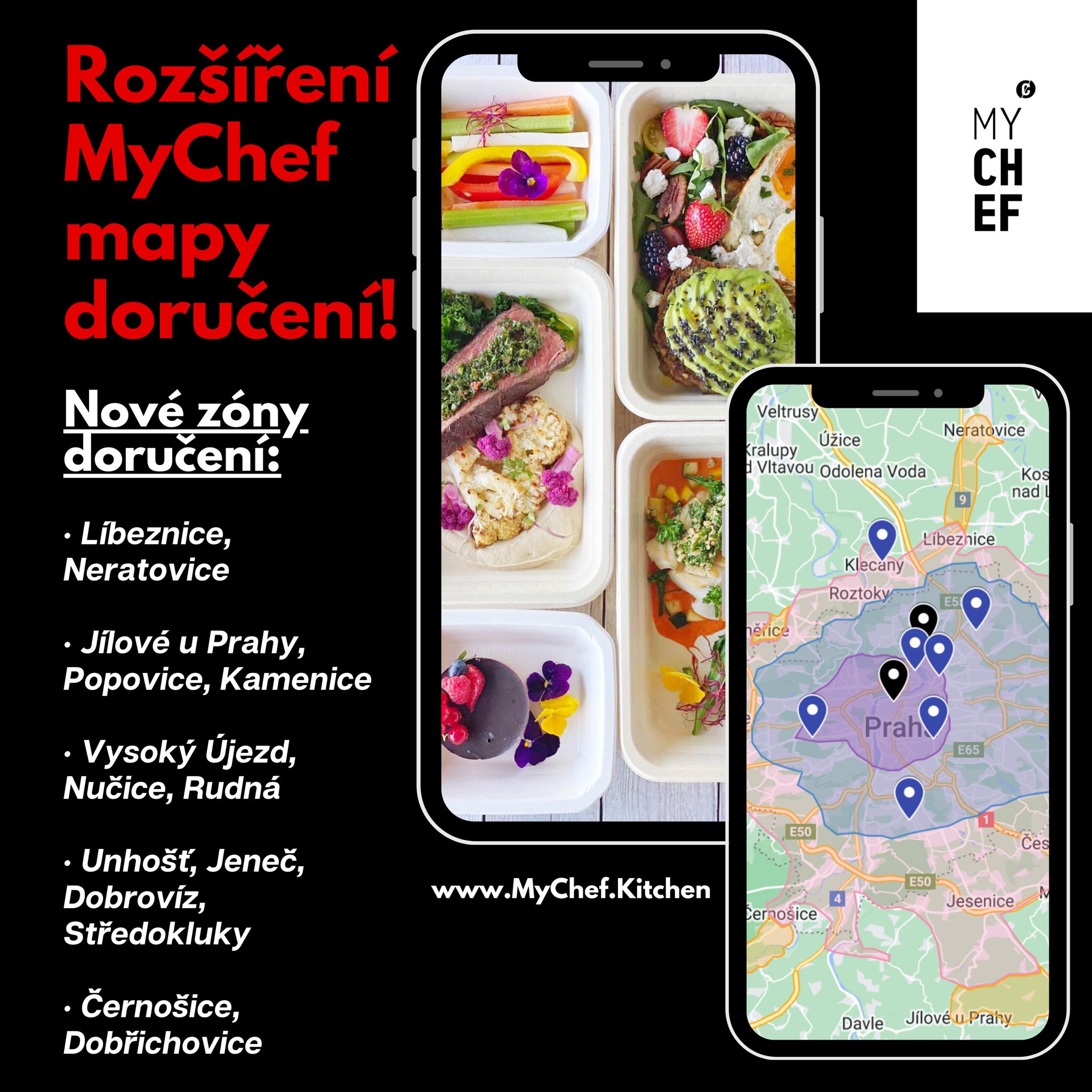 Rozšiřujeme oblasti doručení! - MyChef Kitchen